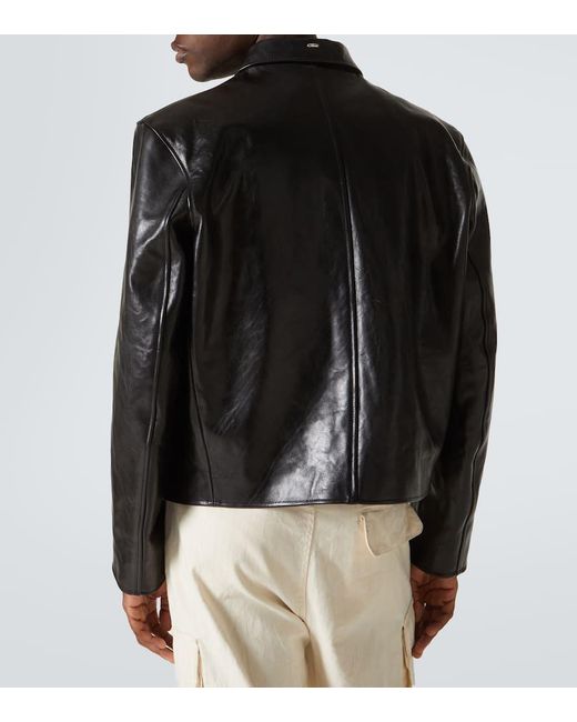 Our Legacy Mini Leather Blouson Jacket in Black for Men | Lyst