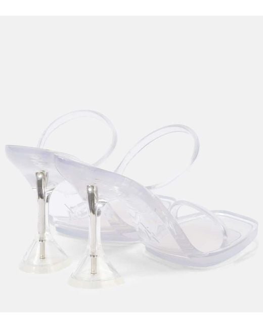 AMINA MUADDI Brito Pvc Mules in White | Lyst