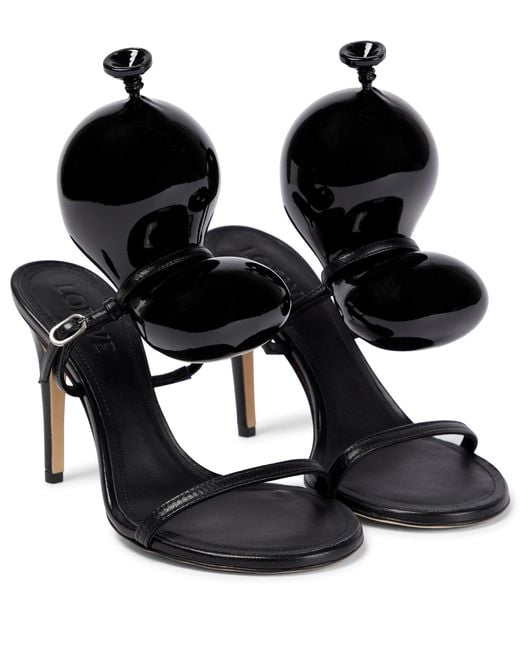 Loewe 3d Balloon Leather Sandals in Black/Black (Black) | Lyst