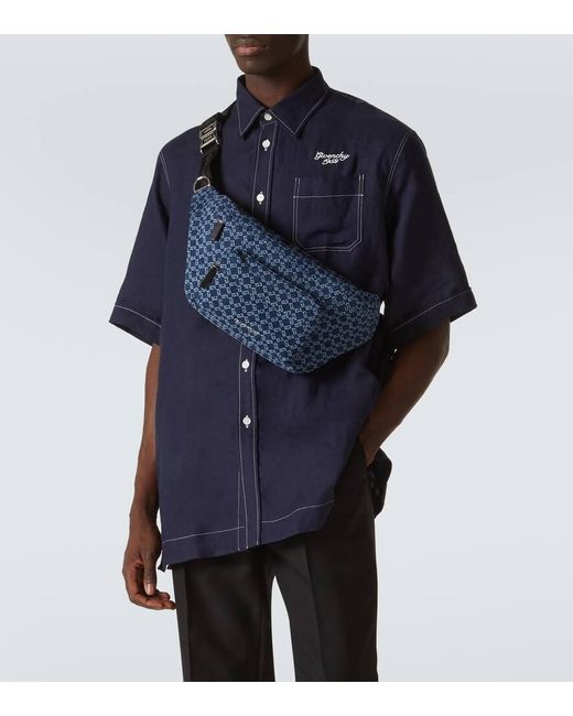 Givenchy Essential U Monogram 72 Denim Belt Bag in Blue for Men | Lyst