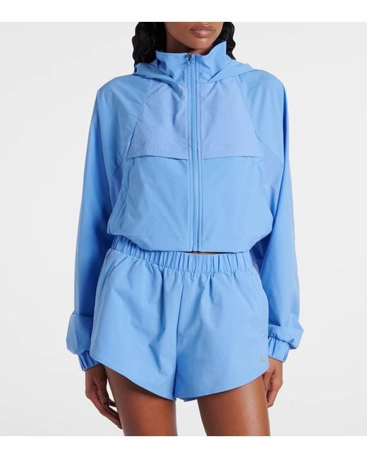 Alo Yoga Playmaker Cropped Jacket in Blue | Lyst UK