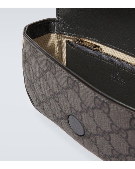 Gucci Ophidia GG Canvas Super Mini Crossbody Bag in Grey for Men | Lyst UK