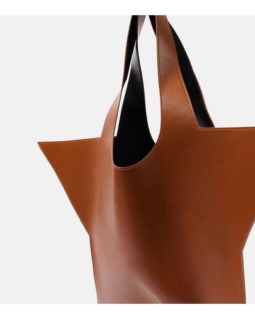 Coperni Star Leather Tote Bag in Brown | Lyst