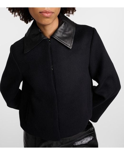 Proenza Schouler Cropped Wool-blend Jacket in Black | Lyst