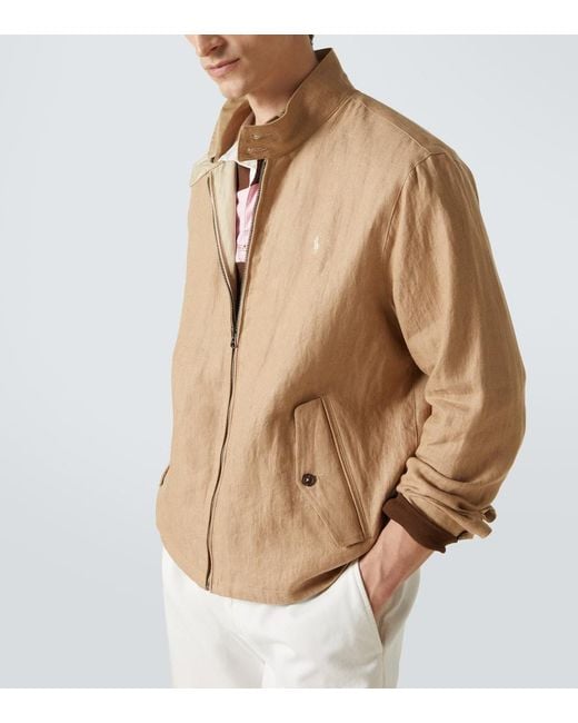 Polo Ralph Lauren Bedford Reversible Linen Jacket in Natural for Men | Lyst