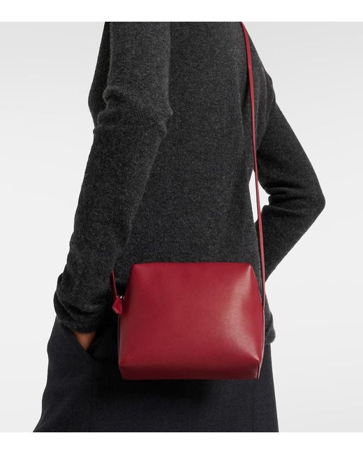 The Row Regent Leather Crossbody Bag in Red | Lyst