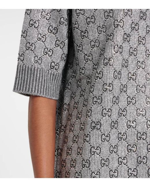 Gucci Wool And Cashmere-Blend Sweater in Gray | Lyst