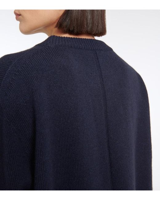 The Row Wool And Cashmere Sweater in Blue | Lyst UK