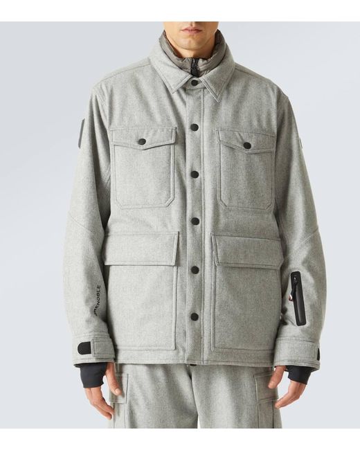 Moncler Antuco Virgin Wool Down Jacket in Gray for Men | Lyst