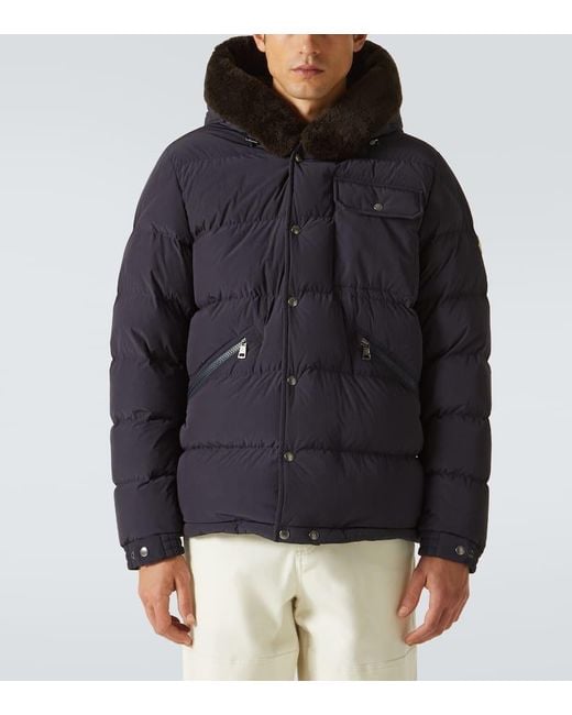 Moncler Marcelettes Quilted Down Jacket in Blue for Men | Lyst