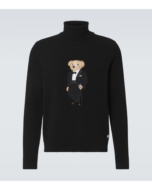 Ralph Lauren Polo Bear Cashmere Turtleneck Sweater in Black for Men | Lyst