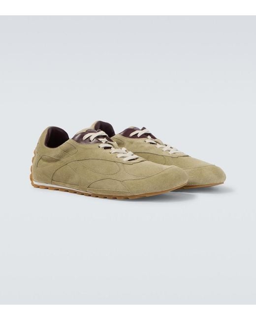 Bottega Veneta Orbit Flash Suede Sneakers in Green for Men | Lyst UK