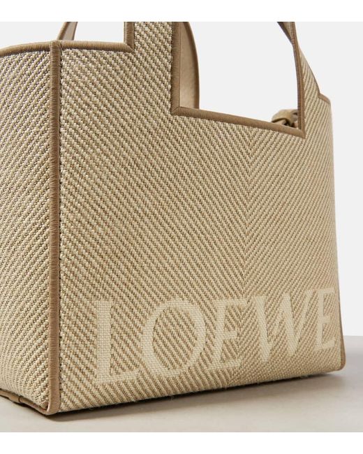 Loewe Small Canvas Font Tote Bag in Natural | Lyst