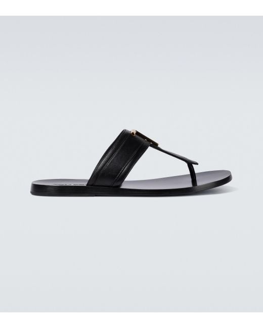 Tom Ford Leather Sandals In Black For Men Lyst
