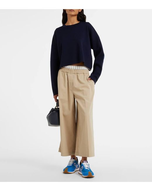 Loewe Flow Runner 2.0 Suede-trimmed Sneakers in Blue | Lyst