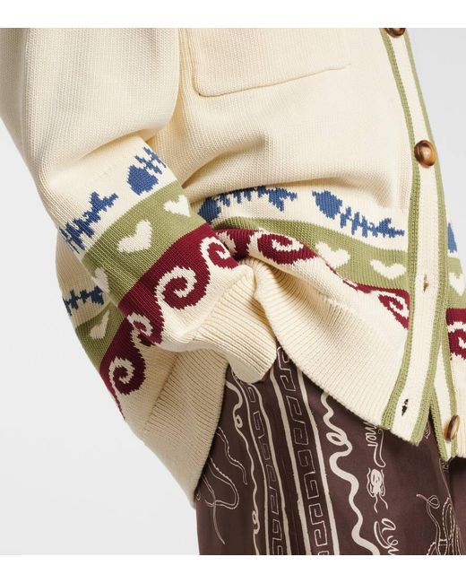 ALÉMAIS Bath House Cotton Cardigan in Natural | Lyst UK