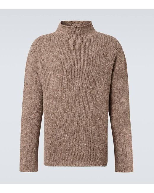 The Row Ryoko Cotton Sweater in Brown for Men | Lyst