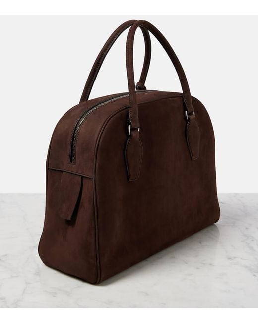 The Row India 12.00 Suede Tote Bag in Brown | Lyst