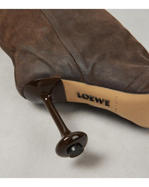 Loewe Toy Panta Leather Over-the-knee Boots in Brown | Lyst