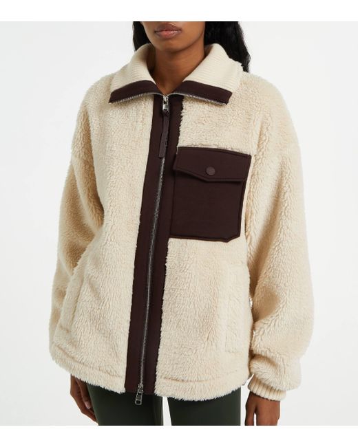 Varley Lowell Teddy Jacket in Natural | Lyst UK