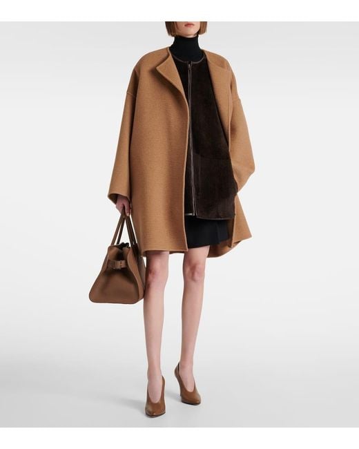 The Row Verlain Wool Jacket in Natural | Lyst