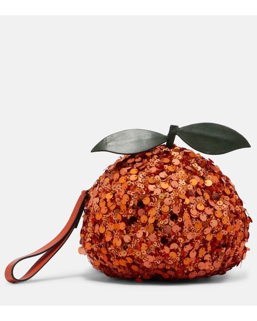 ALÉMAIS Mini Sequined Crossbody Bag in Orange | Lyst UK