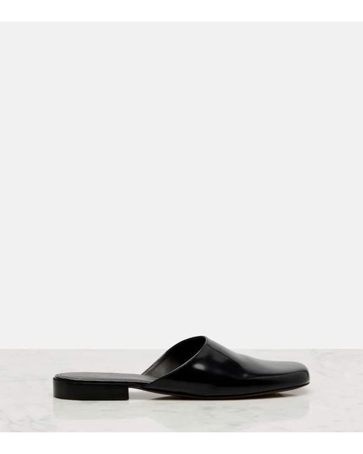 The Row Penelope Calf Hair Mules in Black | Lyst