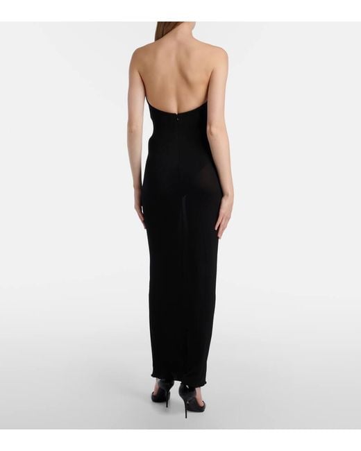 Alaïa Sheer Jersey Cocktail Dress in Black | Lyst UK