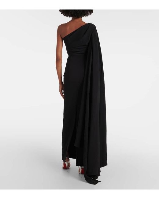 Solace London Daria One-shoulder Gown in Black | Lyst