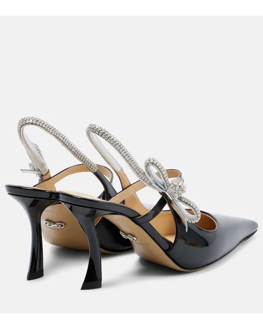 Mach & Mach Crystal Cube Embellished Leather Pumps in Metallic | Lyst