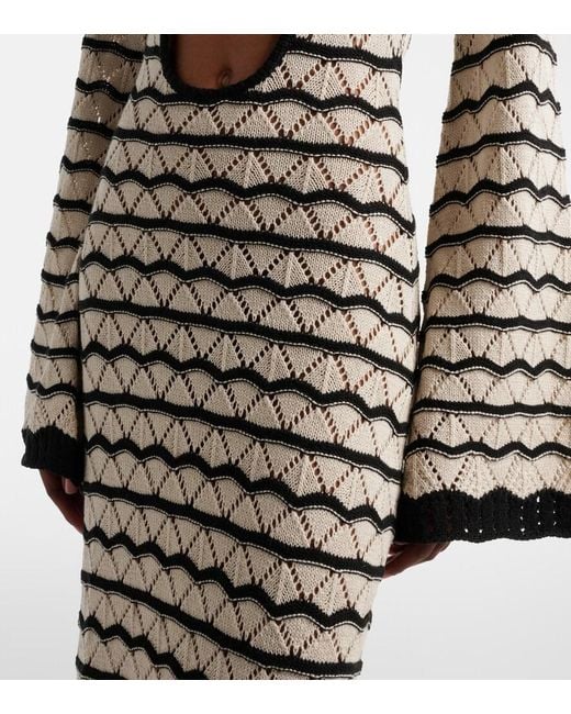 Bananhot Rey Crochet Cotton-Blend Maxi Dress in White | Lyst UK
