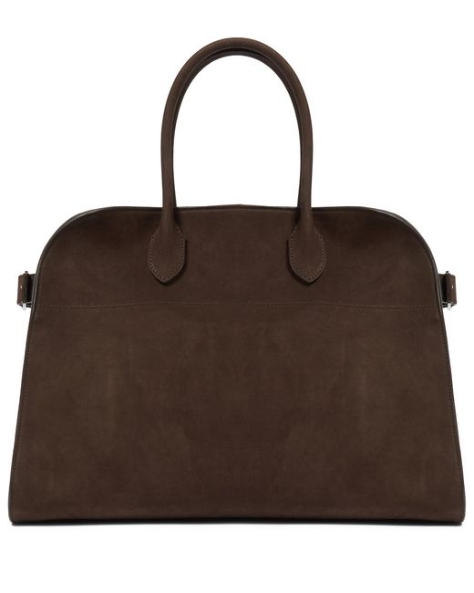 The Row Margaux 15 Suede Tote Bag in Brown | Lyst
