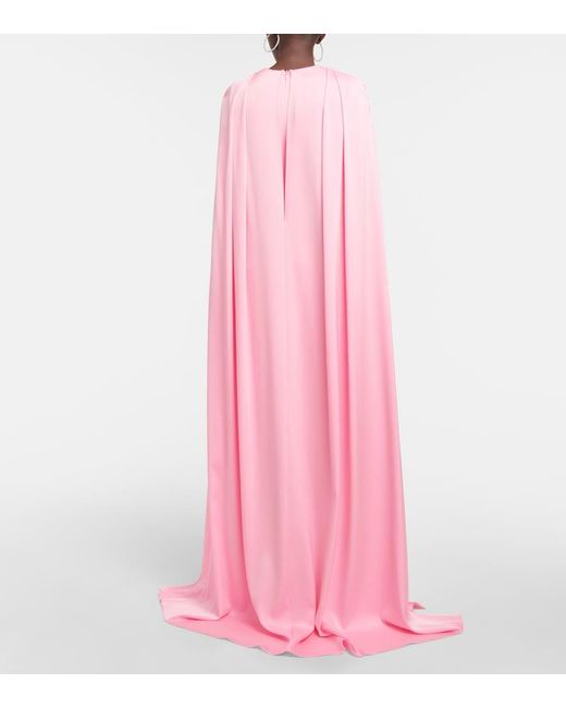 Alex Perry Bentley Satin Crepe Gown in Pink | Lyst