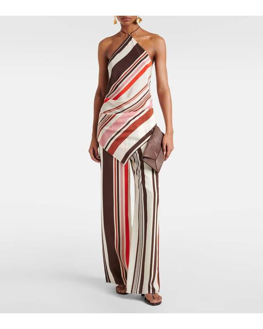 Aquazzura Vacanza Small Raffia Clutch in Brown | Lyst