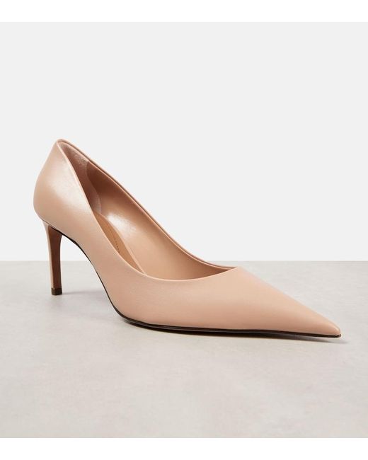 Dolce & Gabbana 80 Leather Pumps in Natural | Lyst
