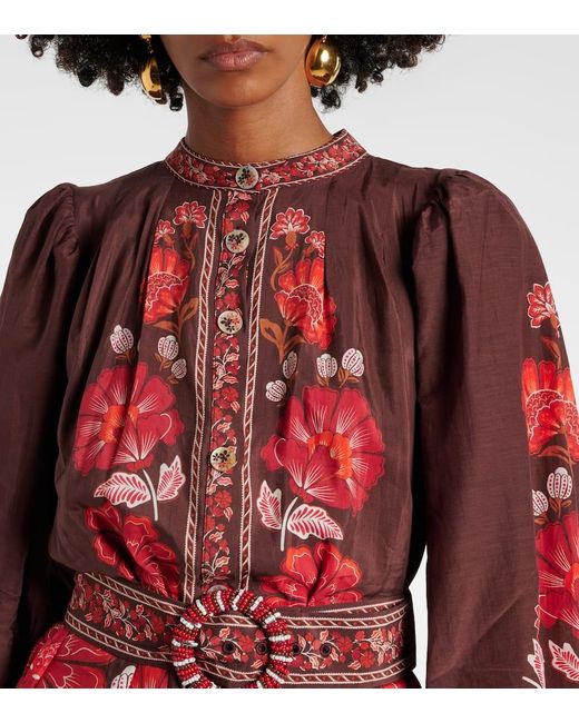 FARM Rio Mini Dress in Red | Lyst