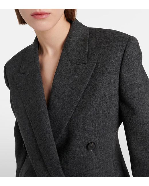 The Row Franny Wool Blazer in Black | Lyst