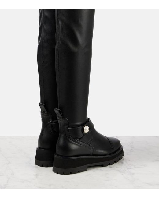 Jimmy Choo Meena Leather Over-The-Knee Boots in Black | Lyst