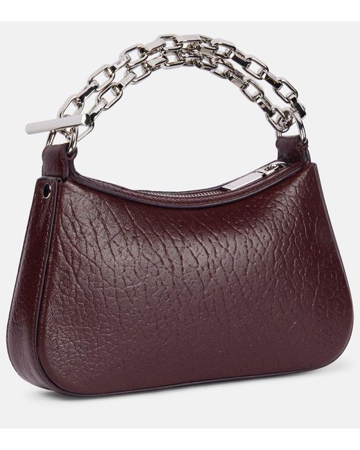 McQueen T-Bar Mini Leather Shoulder Bag in Purple | Lyst