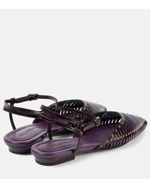 Ulla Johnson Violette Patent Leather Flats in Brown | Lyst