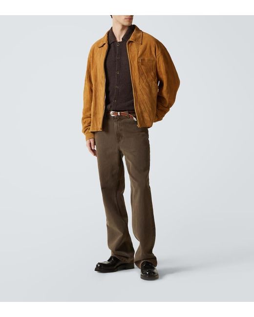 Visvim Stratoswingtop Leather Jacket in Brown for Men | Lyst