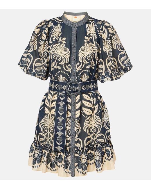 FARM Rio Printed Cotton-Blend Minidress | Lyst
