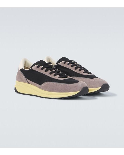Common Projects Track Classic Suede-Trimmed Sneakers in Gray for Men | Lyst