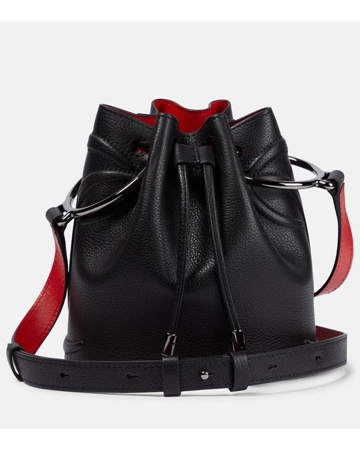 Christian Louboutin By My Side Leather Bucket Bag in Black | Lyst