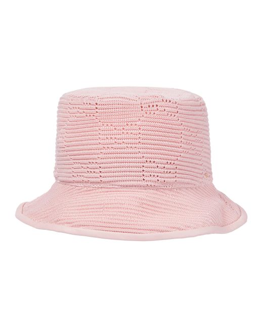 Gucci Gg Crochet Cotton Bucket Hat In Pink Lyst Uk
