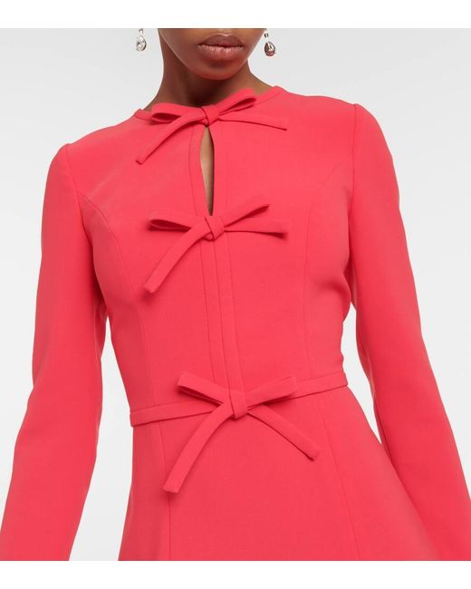 Carolina Herrera Bow-Detail Crepe Gown in Red | Lyst Carolina Herrera Bow-Detail Crepe Gown in Red | Lyst