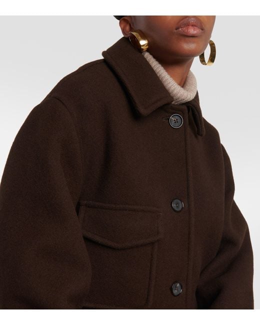 Totême Wool-blend Jacket in Brown | Lyst