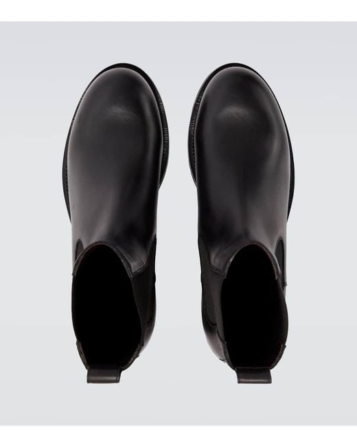 The Row Leather Chelsea Boots in Black for Men | Lyst UK