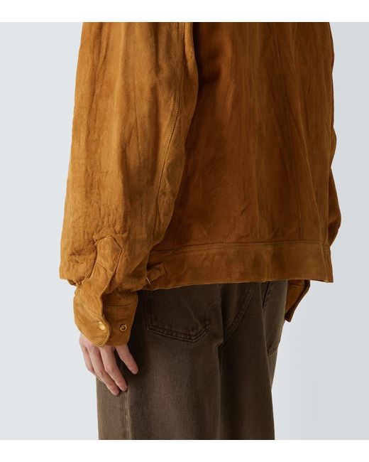 Visvim Stratoswingtop Leather Jacket in Brown for Men | Lyst