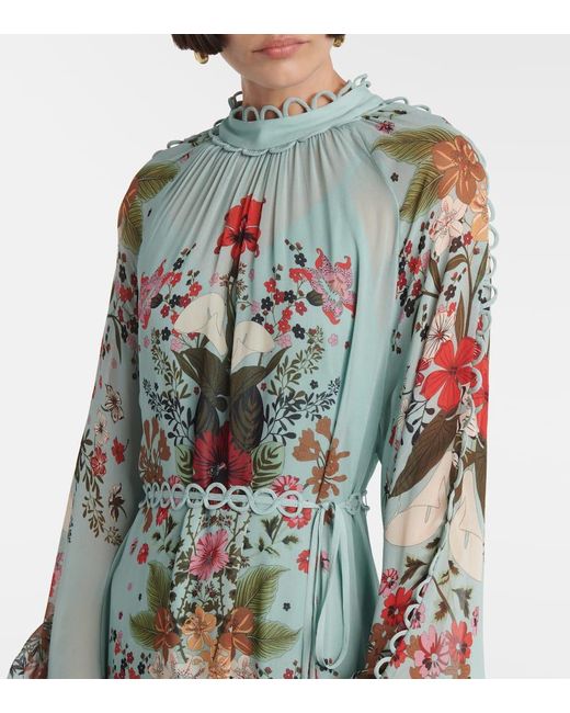 FARM Rio Beauty Bouquet Floral Maxi Dress in Blue | Lyst